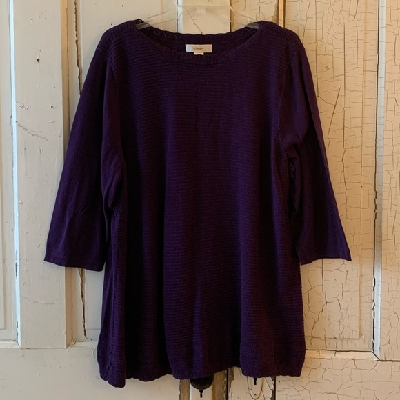 CJ Banks | Sweaters | Cj Banks Dark Purple Sweater Size 3x | Poshmark